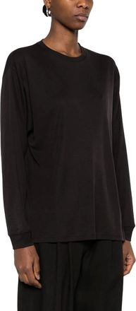 STUDIO NICHOLSON Femme, Tops, Noir, Taille: 34 FR Simmons Lyocell T-Shirt