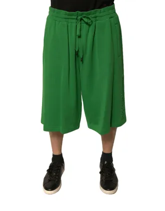 Dolce & Gabbana Cotton-Blend Bermuda Shorts - Green