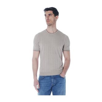 Gran Sasso Homme, Pulls, Beige, Taille: XL Maglia mezza manica in seta lavorazione