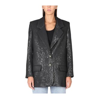 The Mannei Femme, Vestes, Noir, Taille: 36 FR Sequin Single-Breasted Blazer