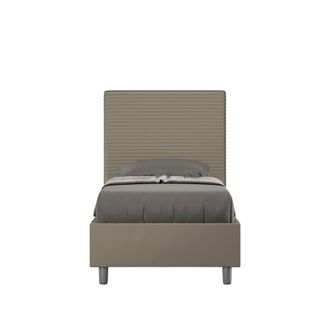 Itamoby Letto Singolo Senza Rete Imbottito 90x200 Similpelle Cappuccino Focus