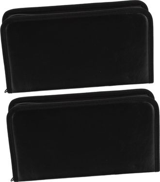 Angoily 2 Stück PU Auto CD Tasche Großer Organizer mit Fester Pu hülle Kompakte CD Aufbewahrungstasche für Karten und Kleine Gegenstände Langsam und Platzspar
