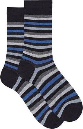 Dor&eacute; Dor&eacute; Chaussettes mi-hautes &agrave; rayures en coton m&eacute;lang&eacute;