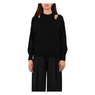 Meimeij Pull en laine - Femme - Pulls - Noir - Taille: 42 FR