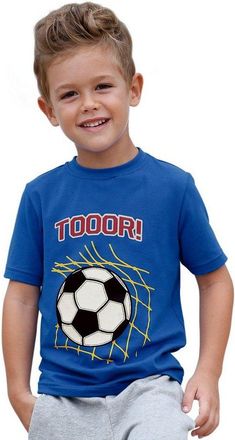 Kidsworld T-Shirt Fußball-Print: TOOOR Kurzarm, Basic-Passform, mit Statements/Sprüchen