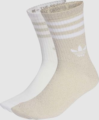 adidas Chaussettes 3S Glitter Cr 2 Ice Gold Met./White