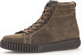 Gabor Herren Sneaker high,Halbschuhe,zertifiziertes Leder,Wechselfu&szlig;bett,stra&szlig;enschuhe,Strassenschuhe,Sportschuhe,Dune,47 EU / 12 UK