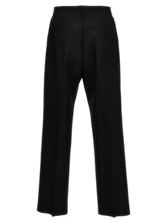 Valentino Garavani Mens Black Virgin Wool Dress Pants