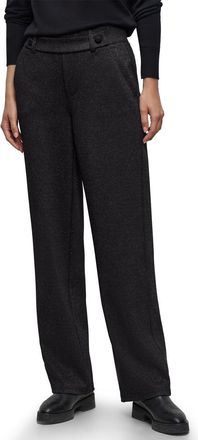 Street One Damen 3817491 Glitzernde Straight Leg Hose, Schwarz, 42W / 30L