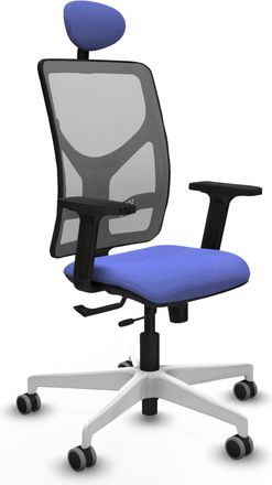 Piqueras y Crespo Ergonomischer Stuhl mit 2D-Armlehnen, h&ouml;henverstellbare Lendenwirbelst&uuml;tze und festes Kopfteil, ausgestattet mit Syncro/Traslack und Schneideschaum, G