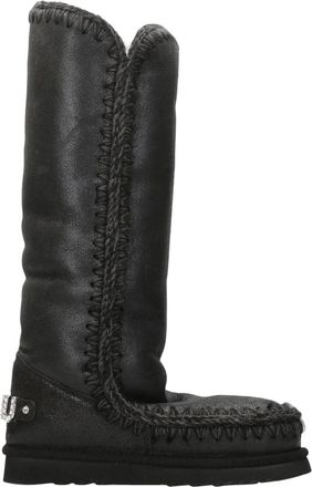 Mou Femme, Chaussures, Noir, Taille: 37 EU Eskimo 40 Rhinestone Logo Boot