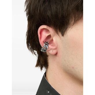 Maison Margiela Minimalist Open Brass Earring - Silver