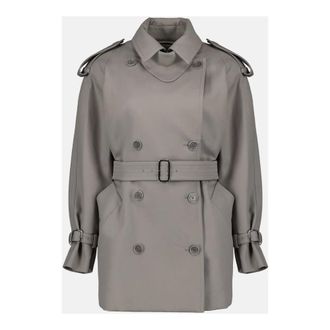 Max Mara Femme, Manteaux, Gris, Taille: 38 FR Cacio Trench Coat