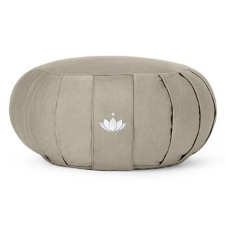 Lotuscrafts Zafu Meditationskissen Yogakissen Zen - Sitzh&ouml;he 15cm - Yoga Zafukissen mit Dinkelf&uuml;llung - Waschbarer Bezug aus Bio-Baumwolle - GOTS Zertifiziert - M