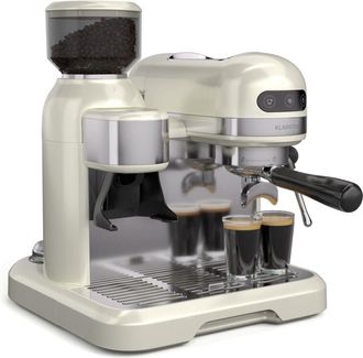 Klarstein Klarstein - Bella Caf&eacute; Machine &agrave; expresso Vintage Broyeur 19 bars Mousse de lait 2 tasses 1550 w