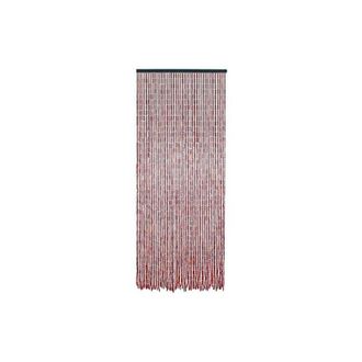 MOREL Rideau porti&egrave;re b&acirc;tonnets de bambou et perles de bois
