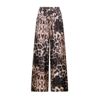 Pierre-Louis Mascia Femme, Pantalons, Brun, Taille: 42 FR Pantalon Palazzo Aloe