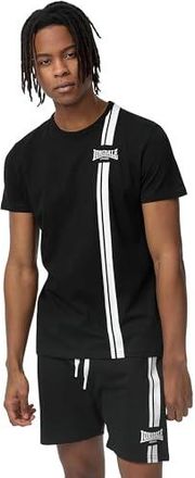 Lonsdale Inverbroom T-Shirt Loisirs, Noir/Blanc, XXL Homme