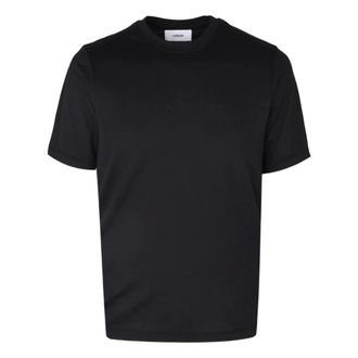 Lardini Homme, Tops, Noir, Taille: L T-shirt col rond en m&eacute;lange coton et soie