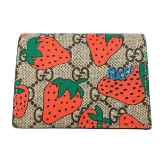 Gucci unisex, Pre-owned, Multicolore, Taille: ONE Size Portefeuille Bi-fold Pre-owned