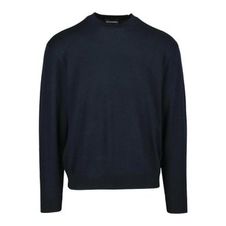Emporio Armani Rundhals-Strickwaren - - Knitwear - Herren - Blau - 2XL