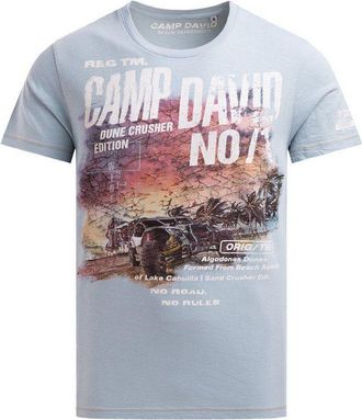 Camp David Rundhalsshirt aus Baumwolle