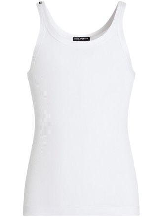 Dolce & Gabbana débardeur à design uni - Blanc