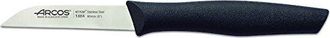 Arcos Serie Nova - Box 12 Stück Schälmesser - Klinge Nitrum Edelstahl 80 mm - HandGriff Polypropylen Farbe Schwarz (12 pcs)