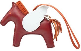 Herm&egrave;s Pre-owned Cuir porte-cls - Femme - Pre-owned - Rouge - Taille: ONE Size
