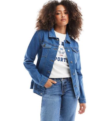 Brave Soul Veste oversize en jean - Bleu moyen