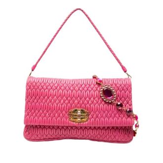 Miu Miu Pre-owned Gathered Nappa Satchel - - Pre-owned - Damen - Rosa - ONE SIZE
