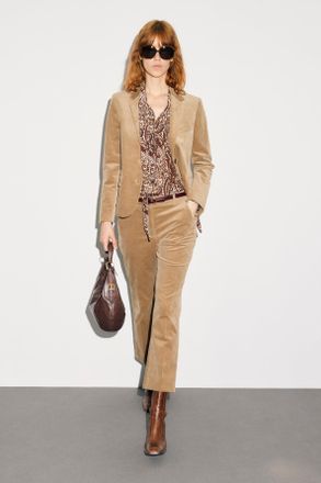 Gerard Darel Pantalon droit en velours &agrave; c&ocirc;tes - MYSA - Paille