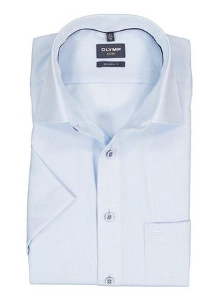 Olymp Herren Hemden blau Baumwolle