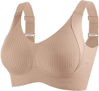 Generic Soutien-Gorge sans Armatures r&eacute;glable &agrave; Quatre Boutons pour Femmes, Soutien-Gorge sans Armatures pour Femmes (Skin Color,Grand)