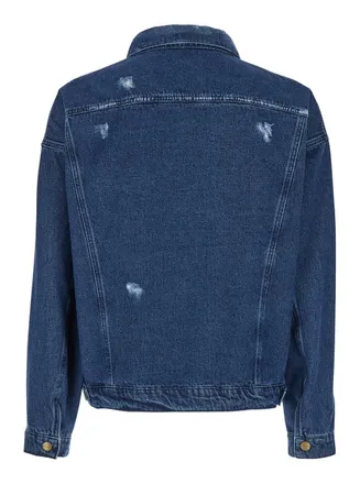 Cultura Mens Blue Denim Jacket With Branded Buttons Coat