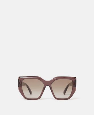 Stella McCartney Chunky Square Cat-Eye Sunglasses