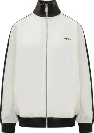 Coperni Femme, Sweatshirts et sweats &agrave; capuche, Blanc, Taille: 38 FR Veste de surv&ecirc;tement oversize