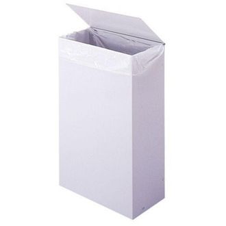 Rossignol Poubelle murale 10 litres rectangle &agrave; couvercle blanche