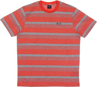 HUF Gestreifter Stricktop mit Rundhalsausschnitt - - Tops - Herren - Rot - XL