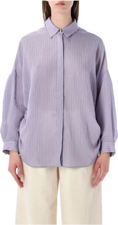 Sessun Femme, Blouses et Chemises, Violet, Taille: 36 FR Danie Shirt Striped