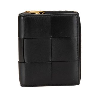 Bottega Veneta Pre-owned Portefeuille zipp&eacute; Intrecciato Petit - Femme - Pre-owned - Noir - Taille: ONE Size