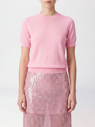 Cecilie Bahnsen Top &agrave; manches courtes en m&eacute;lange de polyamide et ramie &agrave; col rond