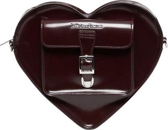 Dr. Martens Heart Leather Backpack Sac &agrave; Dos, Rouge Cerise, O/S Mixte Adulte