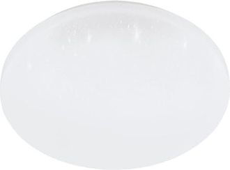 Eglo Access LED Deckenleuchte Frania-A, 1 flammige Badezimmer Lampe, Wandlampe Kristall-Effekt, Stahl, Kunststoff, Weiß, Fernbedienung, Farbtemperaturwechs