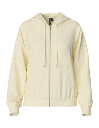 Pieces Damen Pcchilli Ls Zip Hoodie Noos Bc Sweatshirt 17140741,White Pepper,S