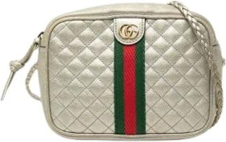 Gucci Sac bandouli&egrave;re matelass&eacute; Pre-owned - Femme - Pre-owned - Gris - Taille: ONE Size