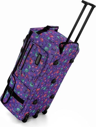 Normani Leichte robuste Sport und Reisetasche 80-120 Liter - Trolley wasserabweisend reißfest leicht zu reinigen - 2 Rollen verstärkter Boden Farbe Crazy Owl