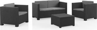Shaf WellHome Black Garden Outdoor M&ouml;belset