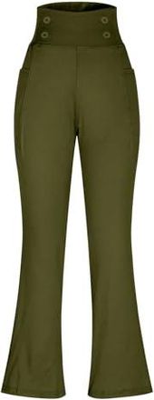 Generic Pantalon de yoga &eacute;vas&eacute; avec doublure en polaire pour femme, legging dhiver taille haute avec poches, chaud, pour la marche, la randonn&eacute;e, lentra&icirc;nemen