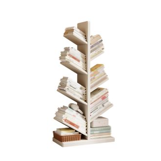 Generic Baumf&ouml;rmiges B&uuml;cherregal, vertikales Standlagerregal, hohes und schmales Eckb&uuml;cherregal, geeignet for Wohnzimmer und Heimb&uuml;ros(Color 3,8-Tier)